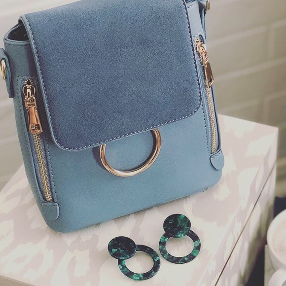 Bags | Capri Blue Mini Backpackhandbag | Poshmark